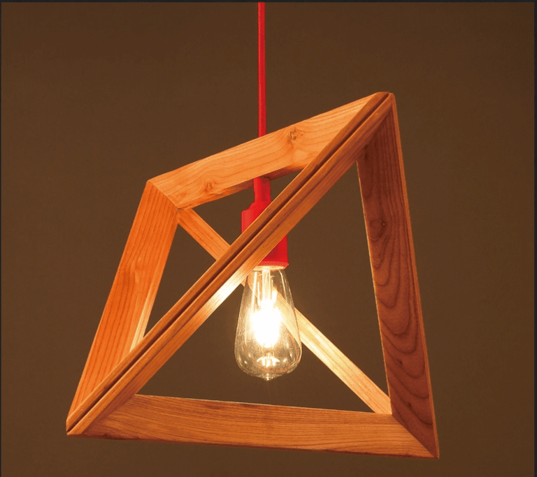 Lea Wooden Geometry Pendant Light | Screed