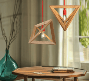 Lea Wooden Geometry Pendant Light | Screed