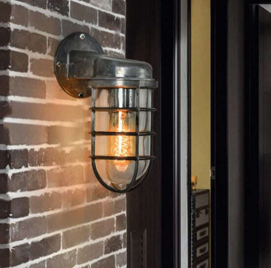 Mariniin Industrial Caged Wall Light | Screed