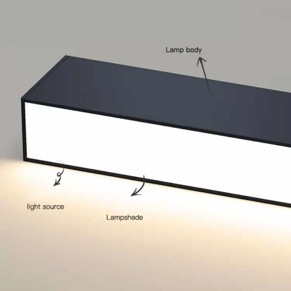 Reetahnna Slim Rectangular Linear Ceiling Light | Screed