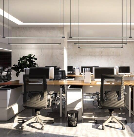 Reondar Slim Sleek Tube Linear Pendant Light | Screed