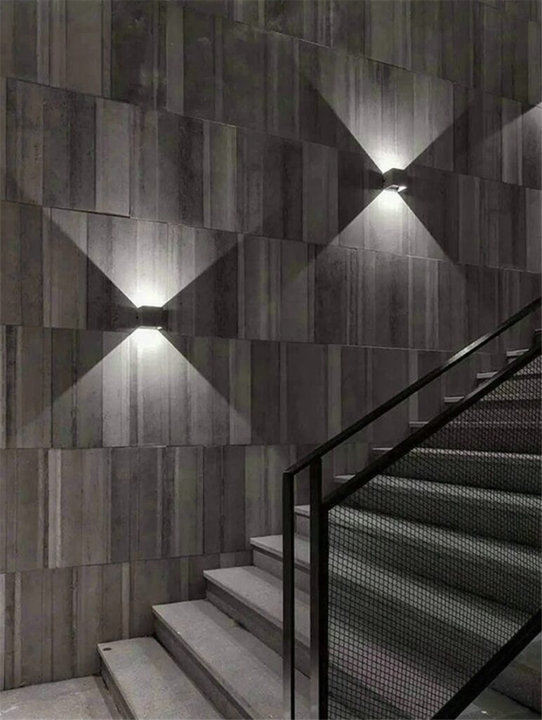 Clement Square Cube Twin Shine Cement Wall Light | Screed