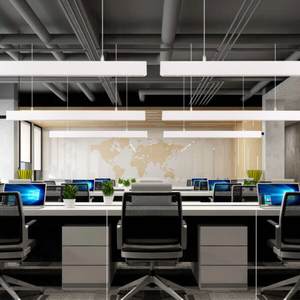 Recthan Anti-Glare Slim Rectangular Pendant Light | Screed