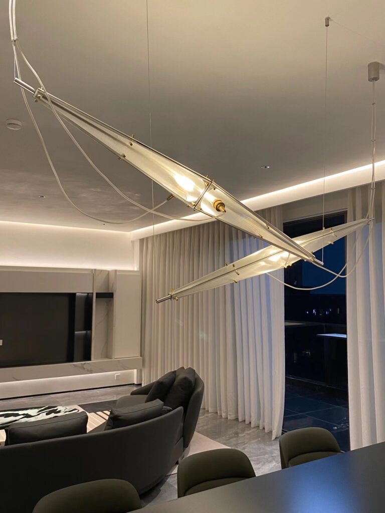 Elofka Long Glass Wing Pendant Light | Screed