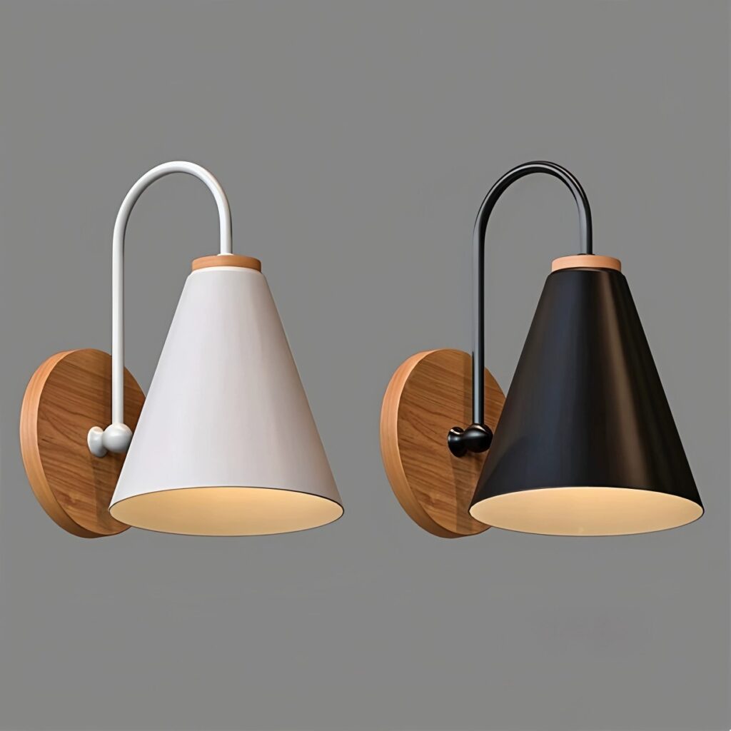 Malrik Scandinavian Cone Curve Wall Light | Screed