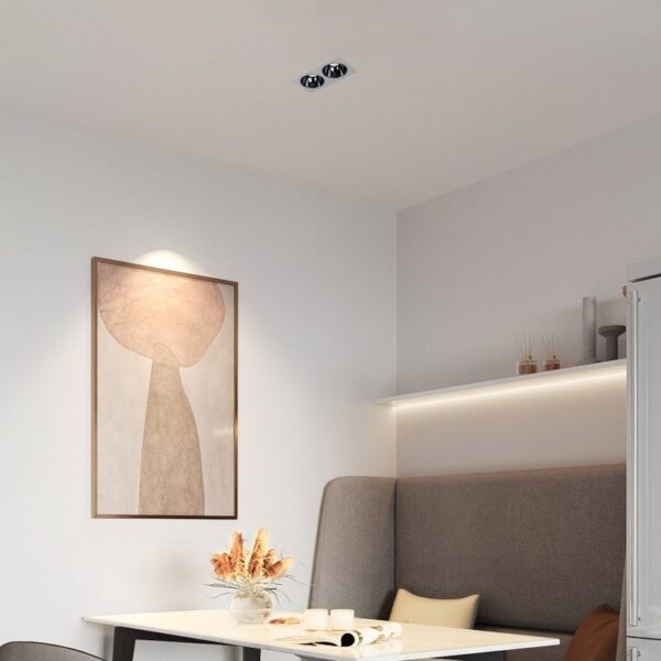 Nuro Double Recessed Anti-Glare Square Spotlight | Screed