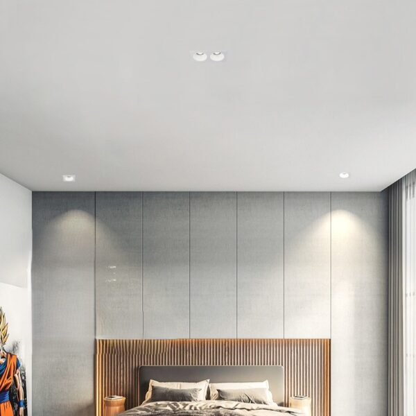 Nuro Double Recessed Anti-Glare Square Spotlight | Screed