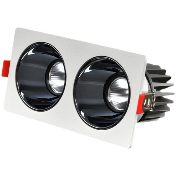 Nuro Double Recessed Anti-Glare Square Spotlight | Screed