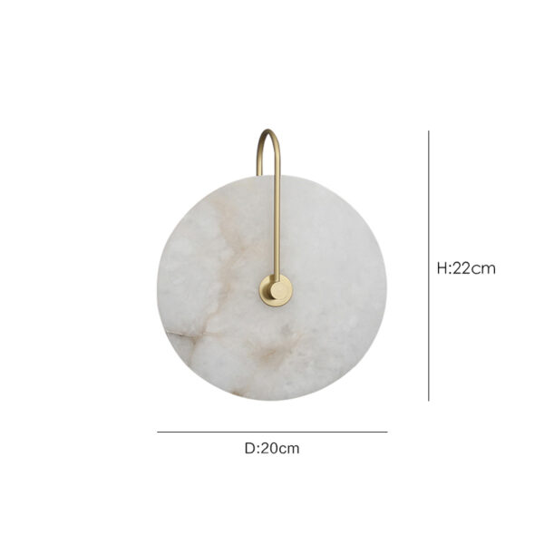Sigruinee Disk Shaped Marble Stone Wall Lamp | Screed