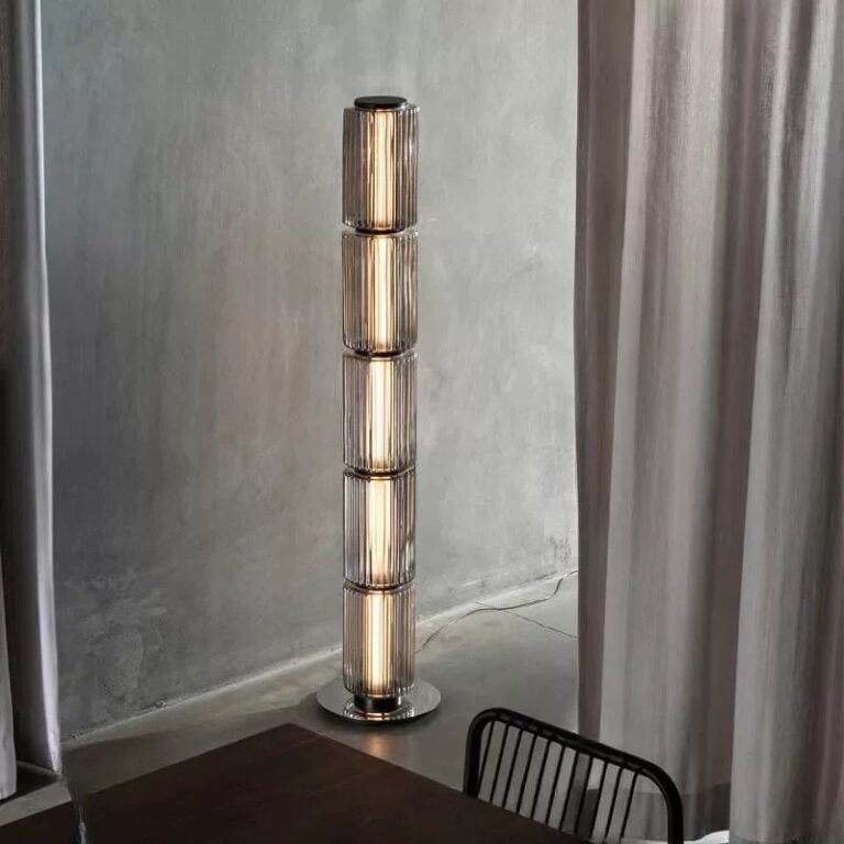 Parduurra Glass Cylindrical Floor Lamp | Screed